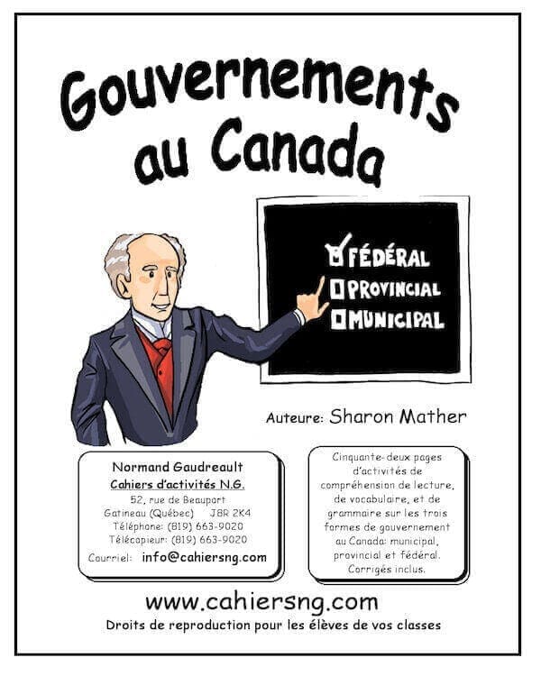 Gouvernements au Canada - (5e/6e) — Fiches reproductibles pour ...