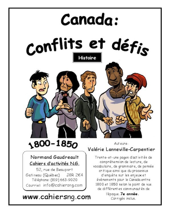 Canada: conflits et défis (1800-1850) - (7e année) — Fiches ...