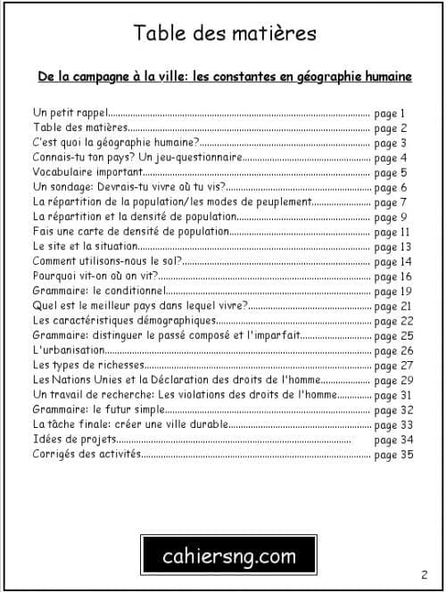 De la campagne à la ville: les constantes en géographie humaine - (8e ...