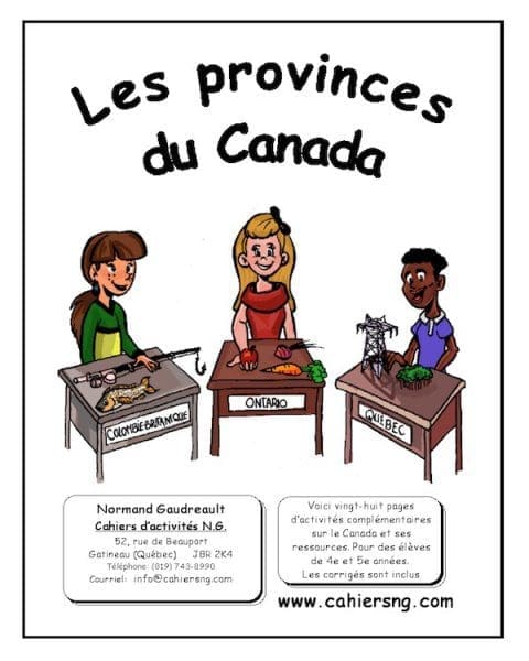 Les provinces du Canada - (4e/5e) — Fiches reproductibles pour ...