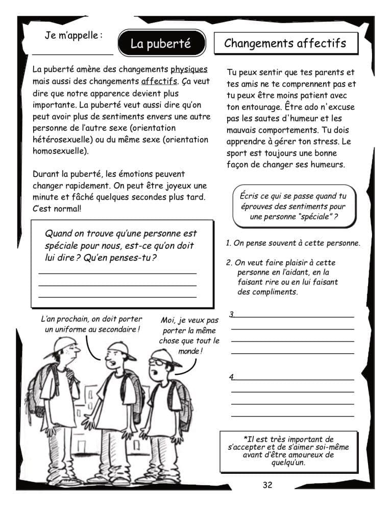 Carnet de santé (5e année) - PDF — Fiches reproductibles pour ...