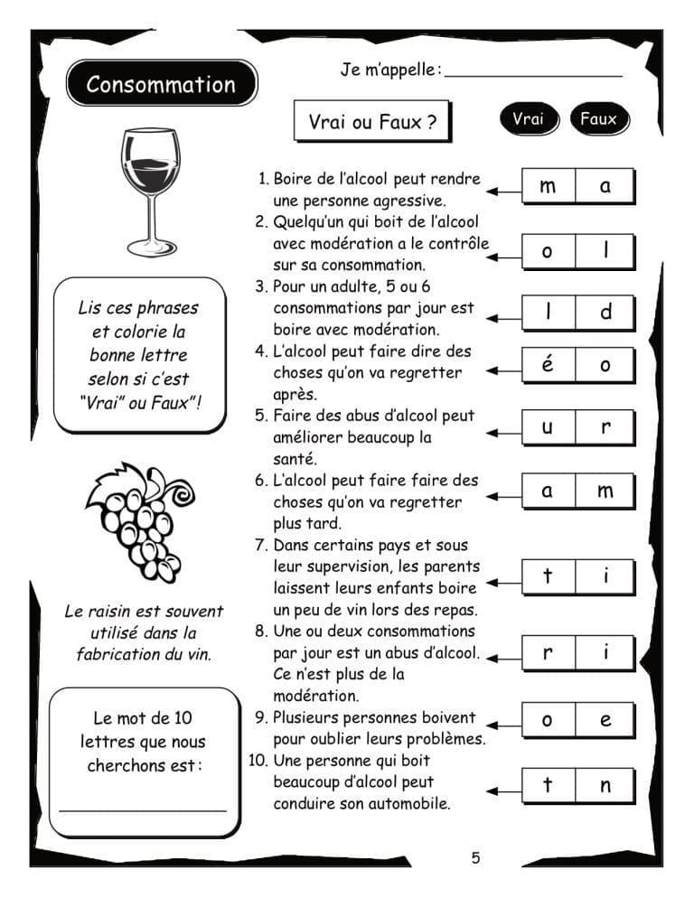 Carnet de santé (5e année) - PDF — Fiches reproductibles pour ...