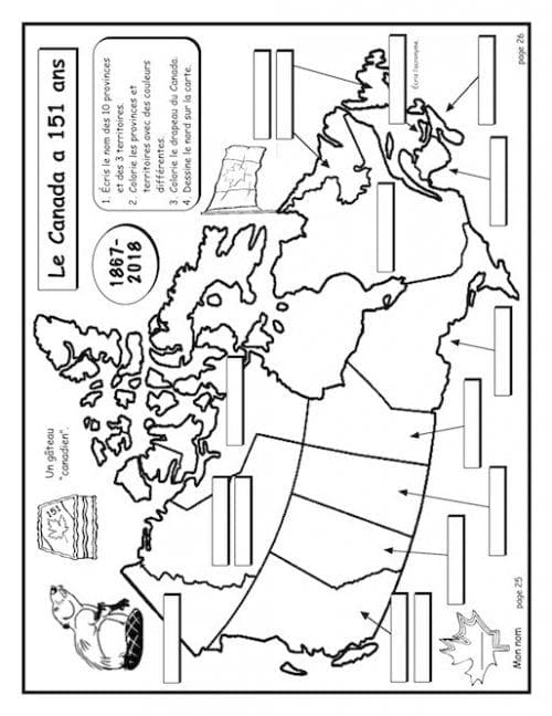 Carte du Canada — Fiches reproductibles pour enseignant(e)s — Cahiers d ...