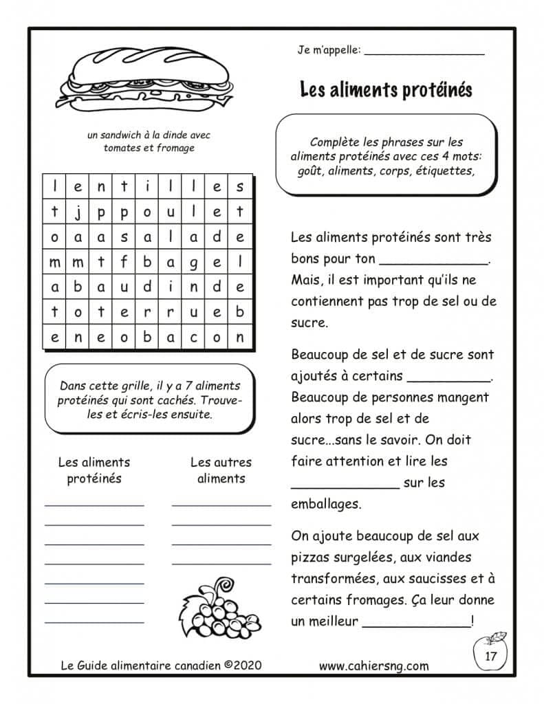 Le Guide alimentaire canadien (2e/3e) - PDF — Fiches reproductibles ...