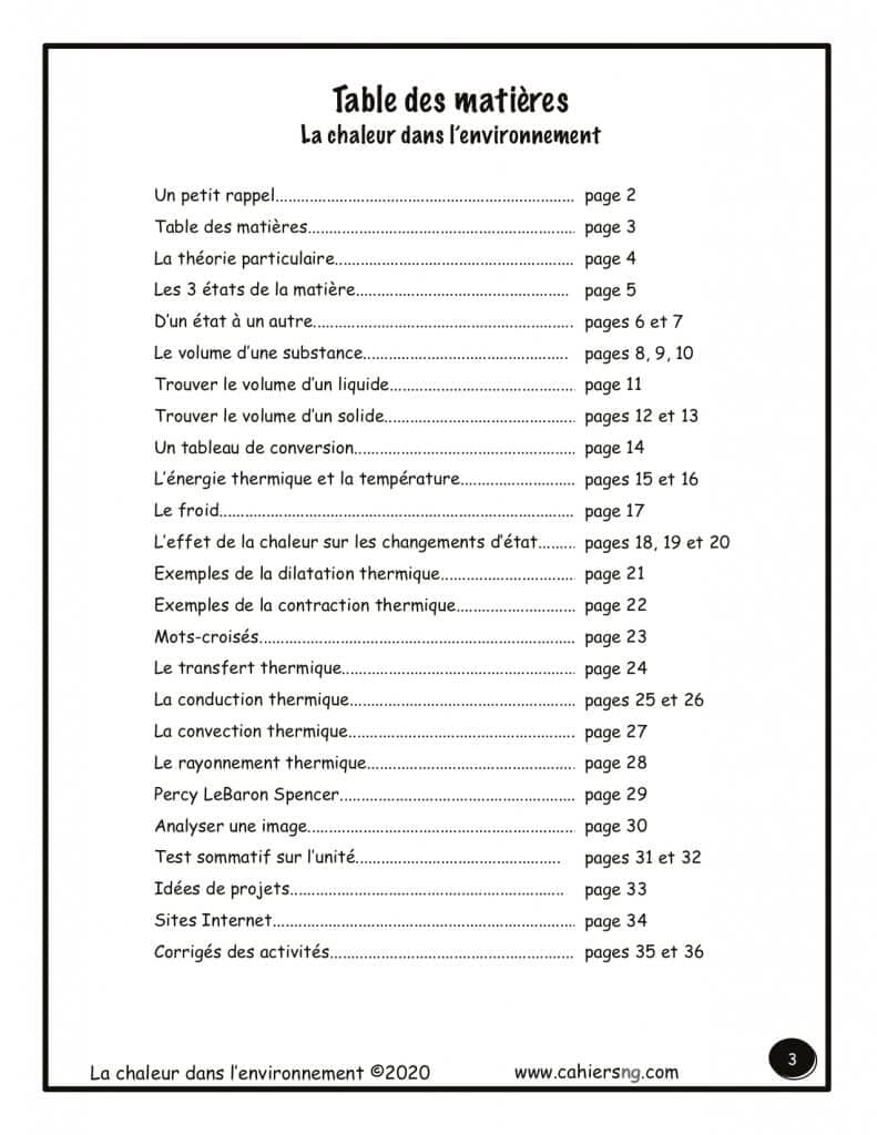La chaleur dans l'environnement (7e) - PDF — Fiches reproductibles pour ...