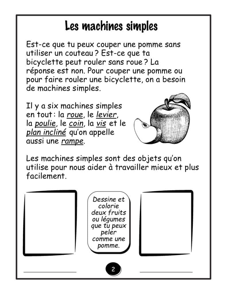 Les machines simples - (2e/3e) - Une définition — Fiches reproductibles ...