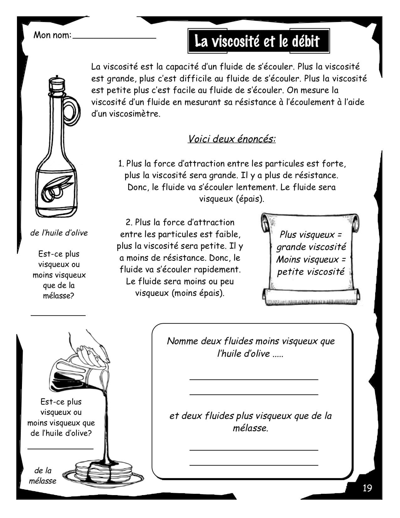 Les fluides - (8e) — Fiches reproductibles pour enseignant(e)s ...