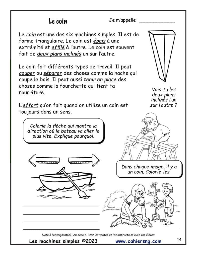 Les machines simples (2e) - Nouvelle série ! — Fiches reproductibles ...