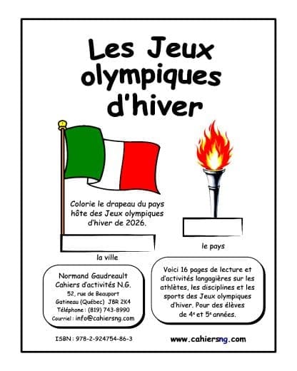 PDF - Les jeux olympiques d'hiver - (4e / 5e années) - Milan 2026 ...