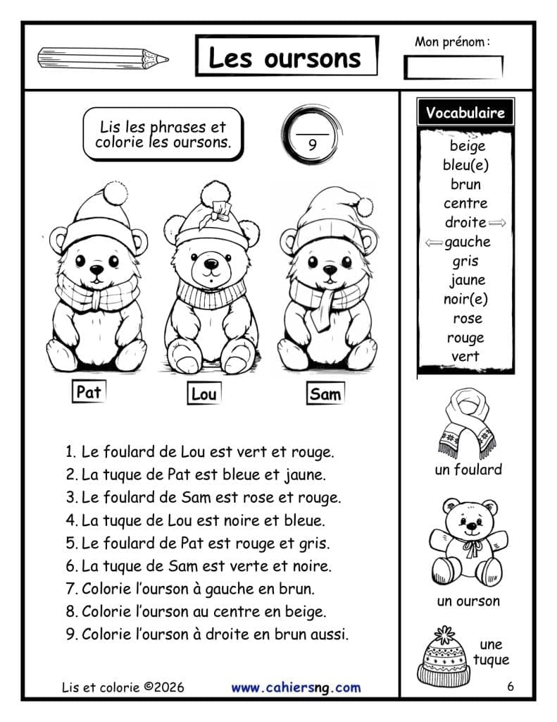 Lis et colorie ! - Volume 1 (1re/2e années) - NOUVEAUTÉ !! — Fiches ...