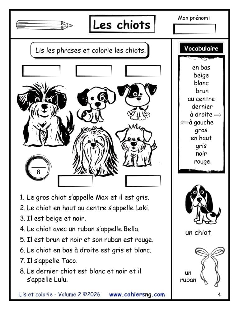 Lis et colorie ! - Volume 2 (1re/2e années) - NOUVEAUTÉ ! — Fiches ...